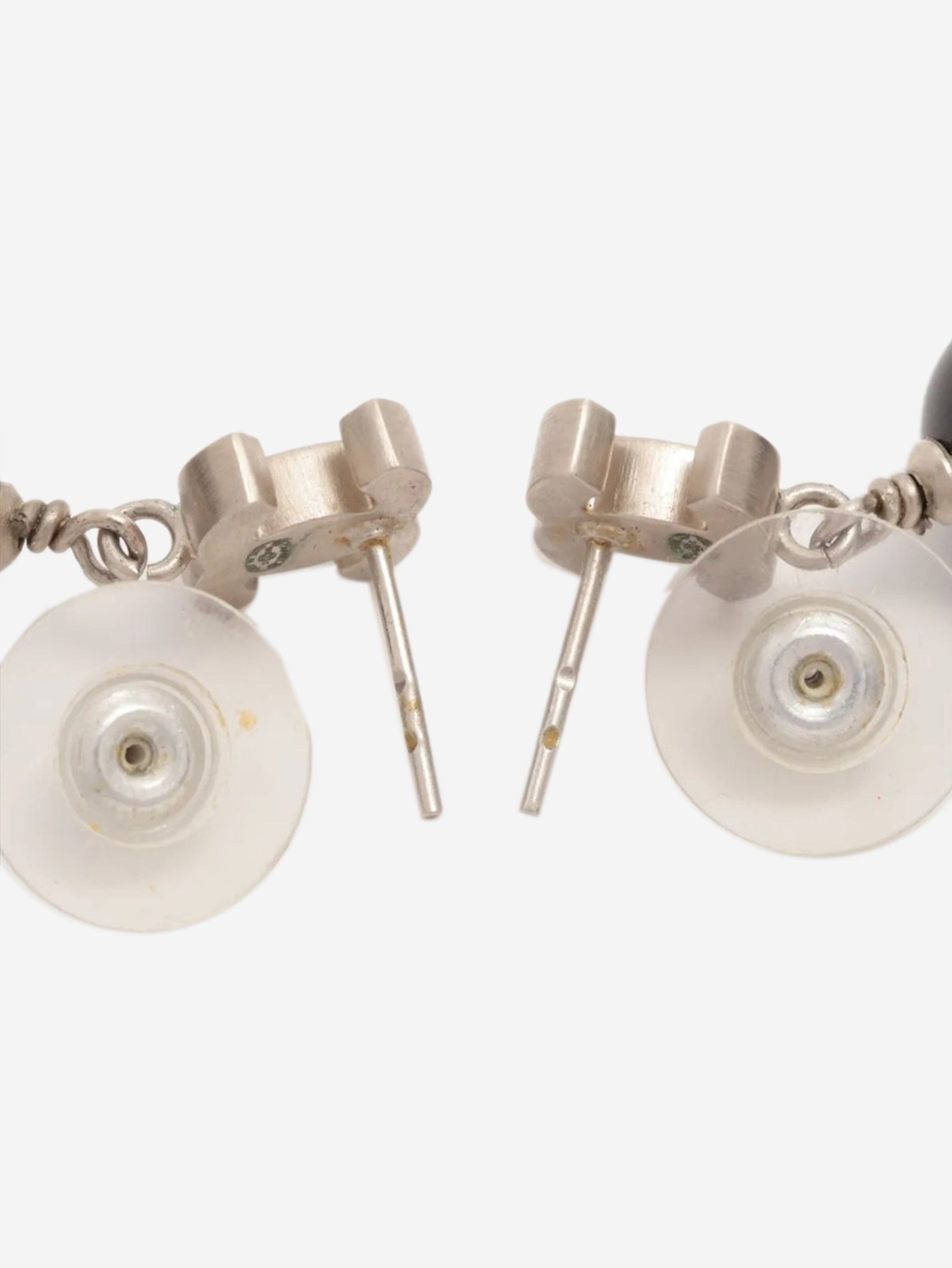 Chanel pre-owned silver Coco Mark B11C earrings | Sign of the Times